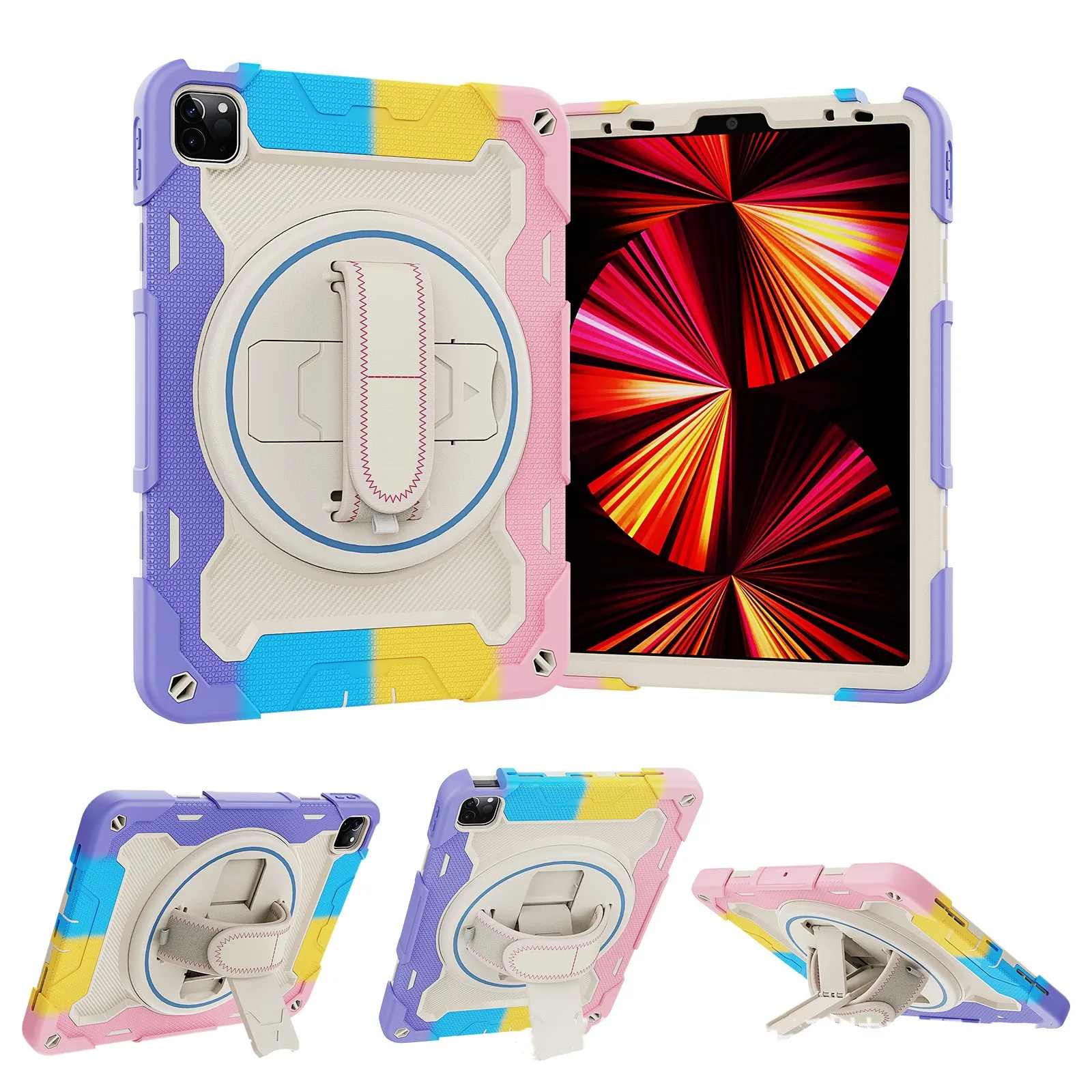 DHgate.com:360° Rotatable Shockproof Tablet Case | Heavy Duty Silicone ...