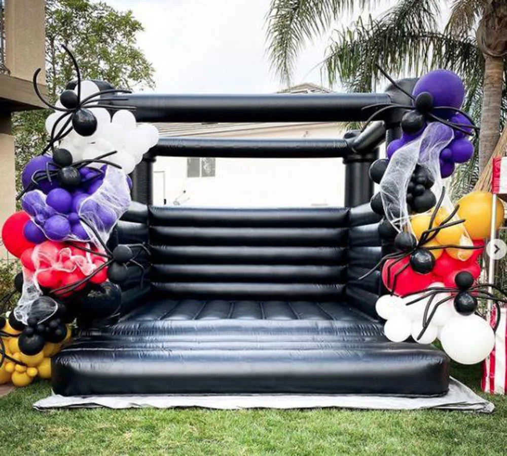 Black Inflatable Wedding Bounce House 13/16ft PVC Jurassic Park ...