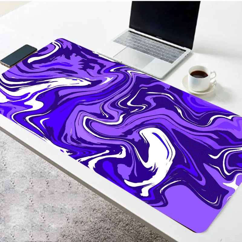 Large Gaming Mouse Pad with Wrist Rest - Strata Liquid Design, Non-Slip ...