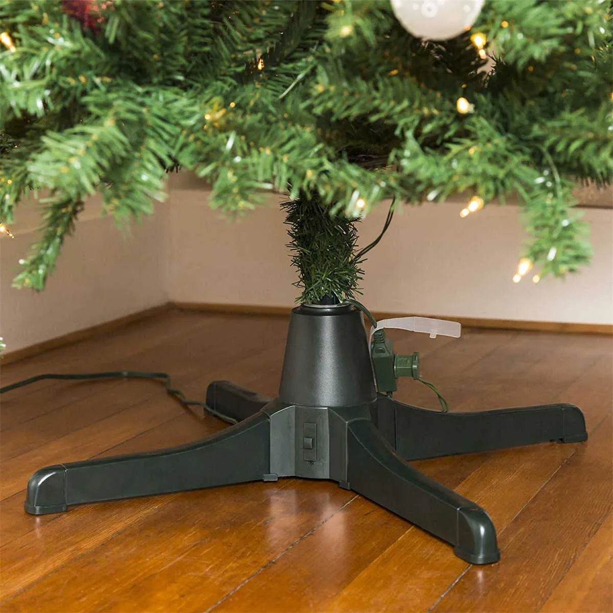 New 360 Degree Large Electric Swivel Adjustable Christmas Tree Plastic Stand Base For Christmas Tree Christmas Holidays From 37 4 DHgate