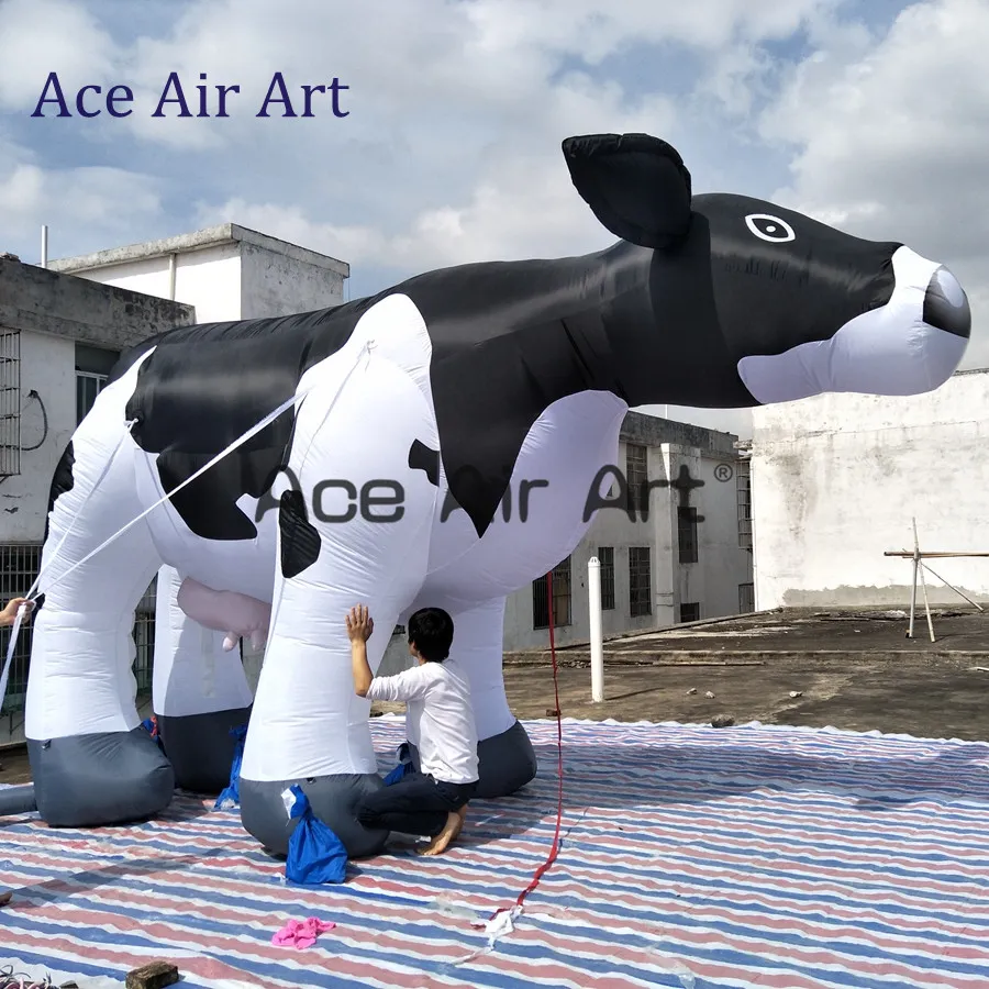 4 ft Long Inflatable Cow Decoration for Farm Promotion or Advertising ...