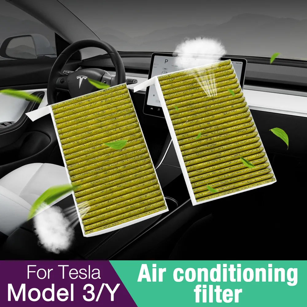 DHgate.com:Activated Carbon Air Filter Set for Tesla Model 3/Y | 2 ...