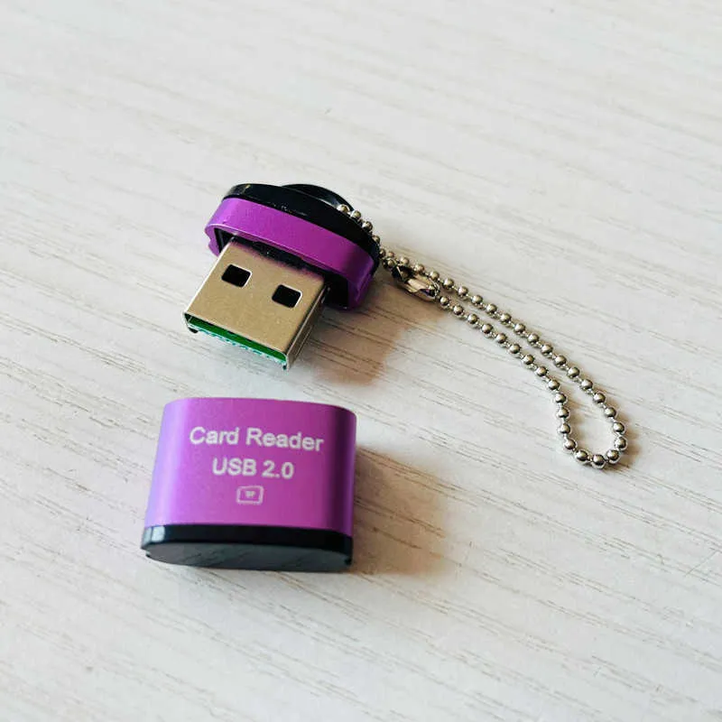 Aluminum Shell With Chain Mini TF Card Reader USB2 0 T Flash Card ...