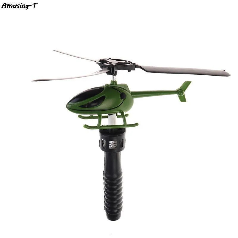 Diecast Model Aviation Copter Handle Pull Line Helicopter Plane Outdoor ...