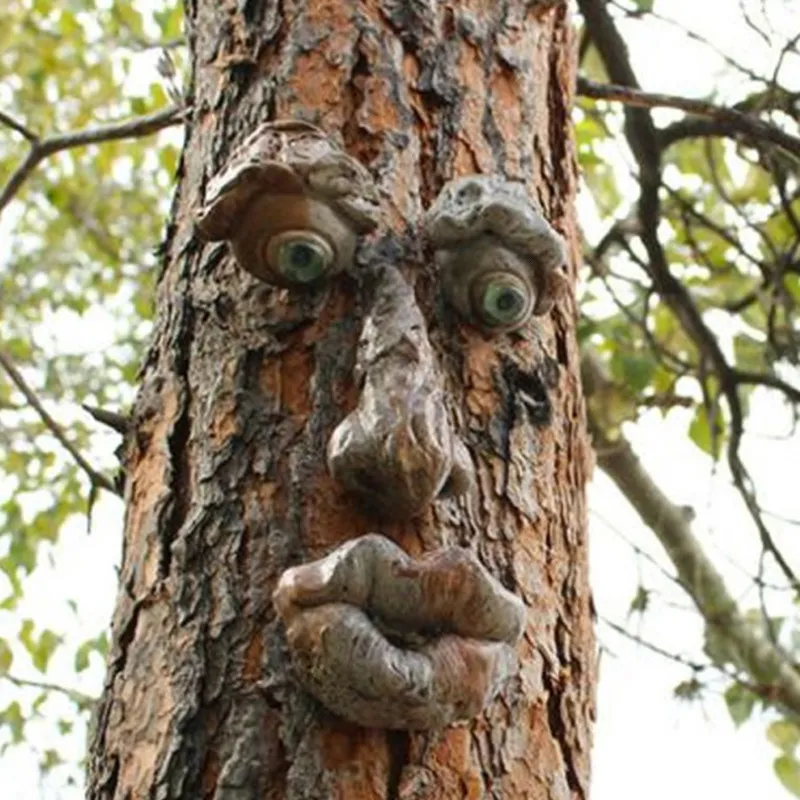 Garden Decorations Tree Face Figurines Old Man... From Long10, $10.92 ...