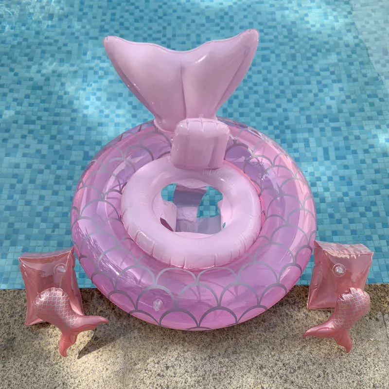 Childrens Swimming Ring Inflatable Swim Ring With Protective Seat ...