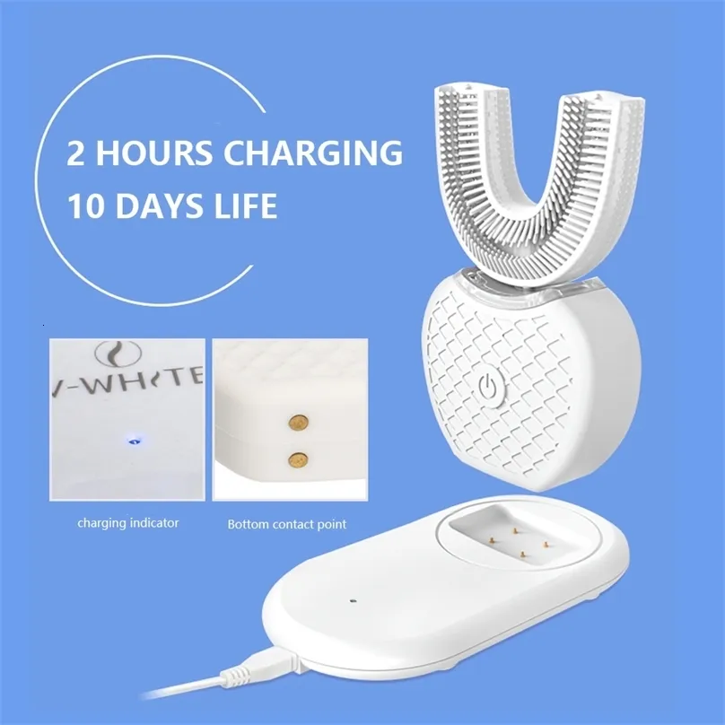 360 Degree Automatic Sonic Electric Teeth With U Type Brush, 4 Modes ...