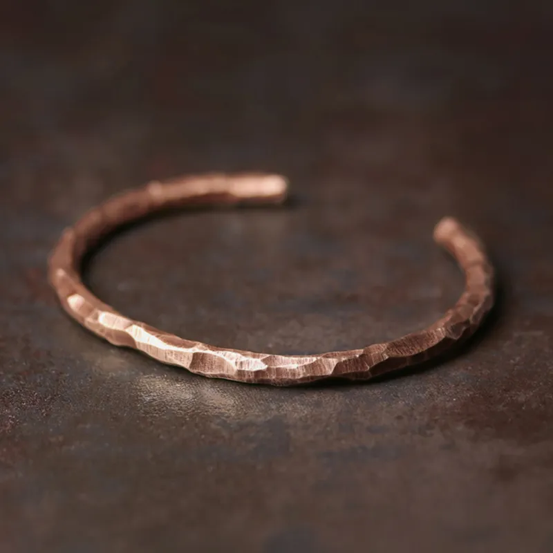 Punk Rock Jewelry Hammered Copper Cuff Bracelet Rustic Steampunk Handcrafted Bangle, Vintage ...
