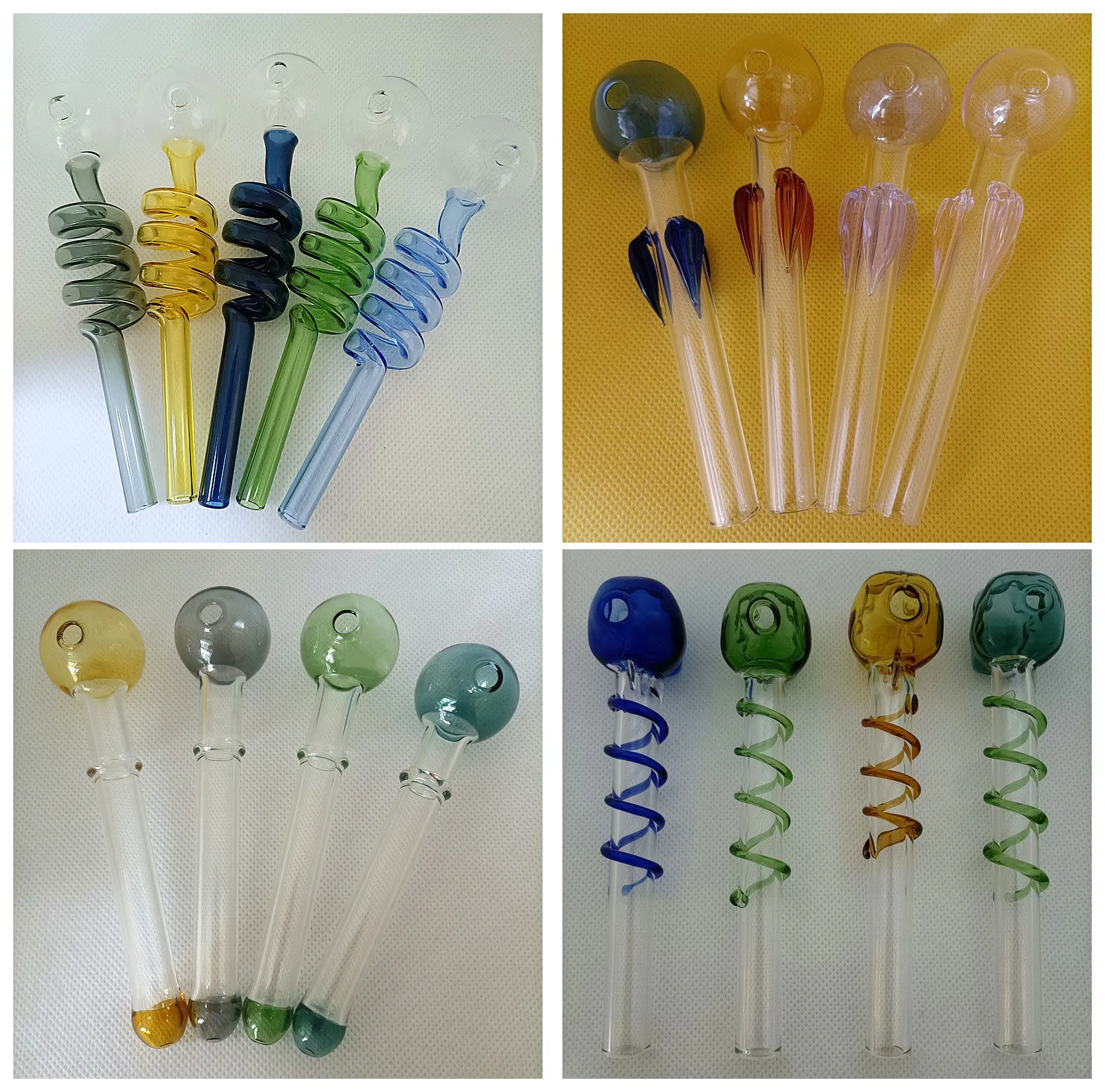 Oil Burner Water Bongs Colorful Pyrex Glass Oil Burner Pipes With Skull ...