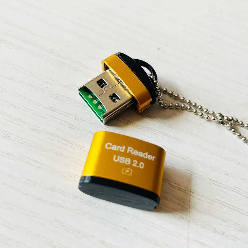 Aluminum Shell With Chain Mini TF Card Reader USB2 0 T Flash Card ...