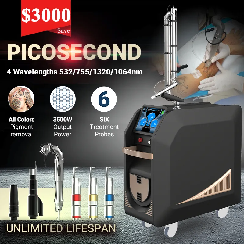 Picolaser Pico Second Laser Machine 1064 735 532 Nm Picosecond Tattoo ...