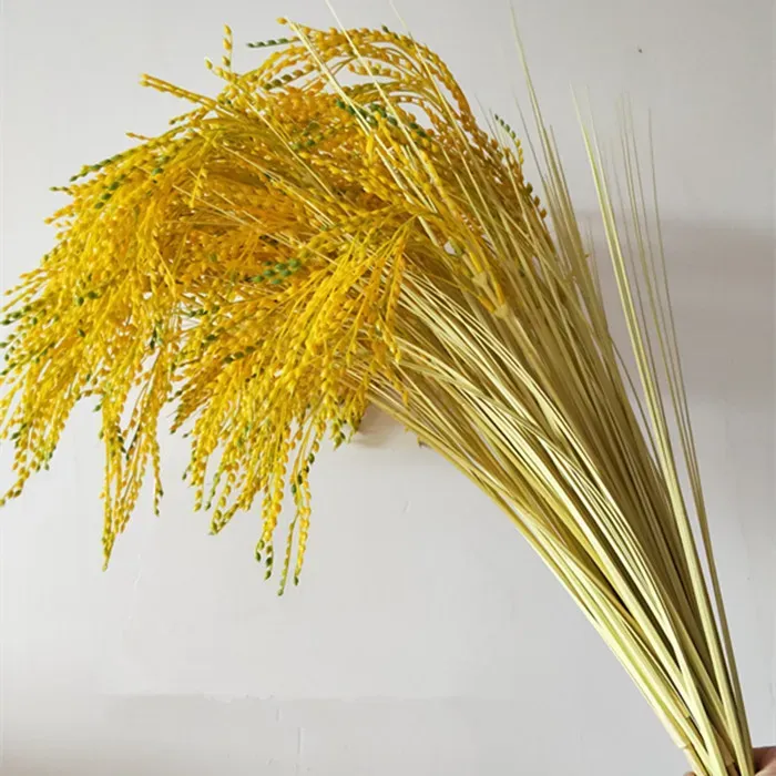 Lifelike Yellow Rice Grass Plastic Plant For Home Decor, 68cm Long From ...