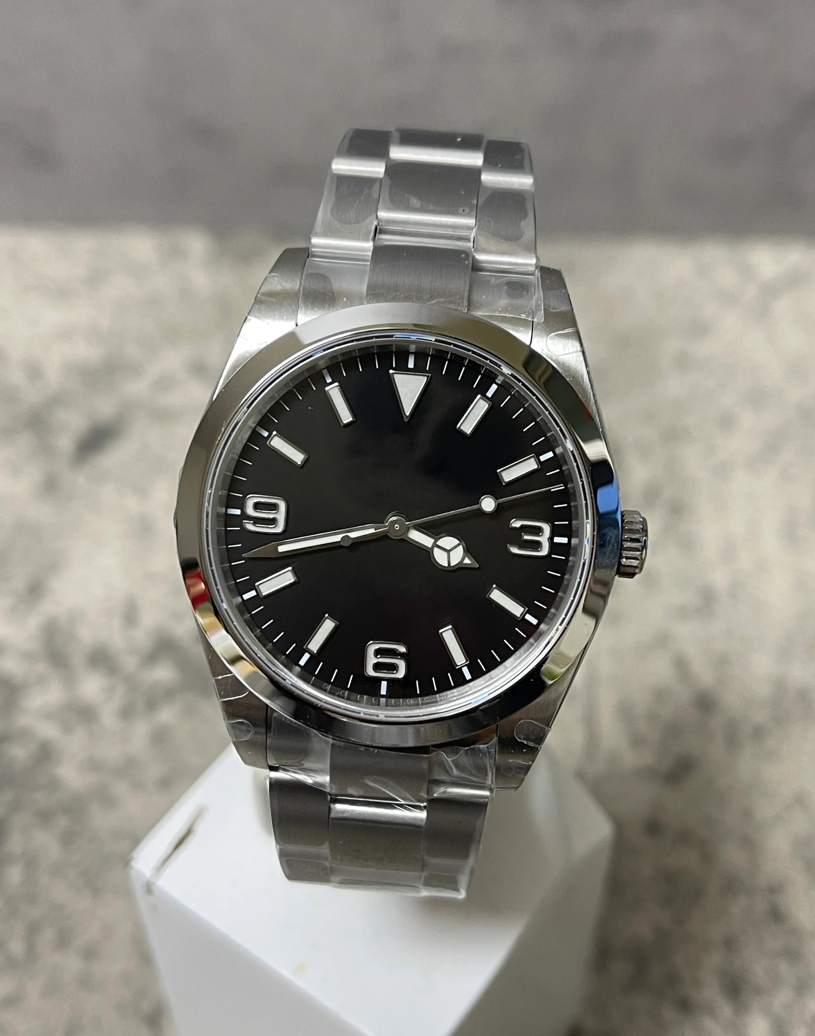 Mens 39mm Automatic Mechanical Stainless Steel Sapphire Crystal Sport ...