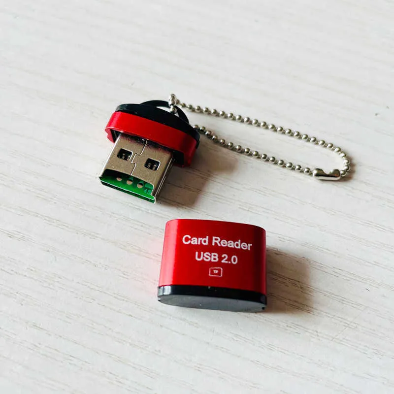 Aluminum Shell With Chain Mini TF Card Reader USB2 0 T Flash Card ...