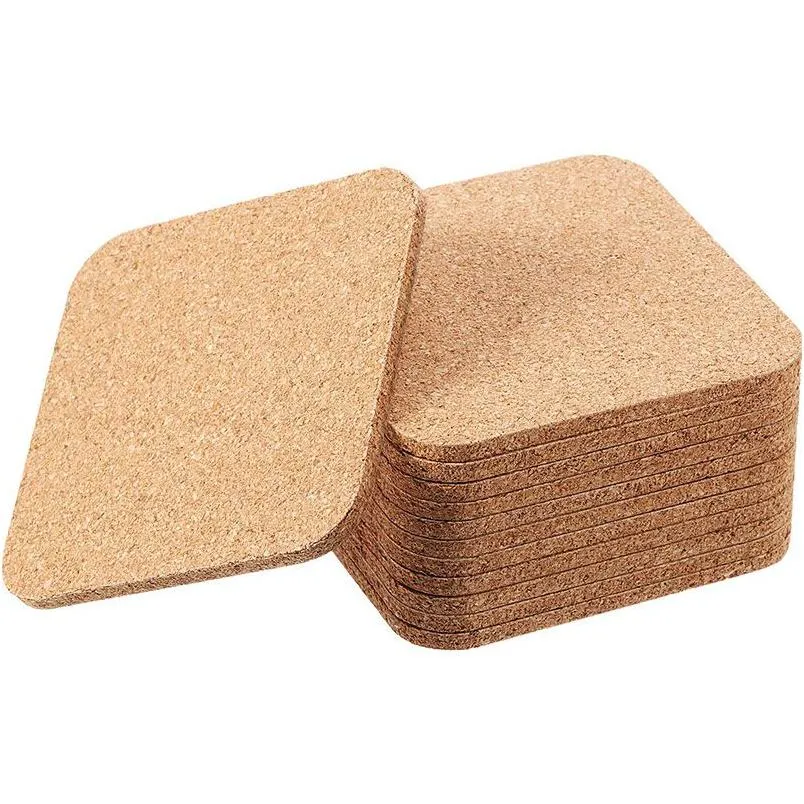 DHgate.com:Absorbent Cork Coasters Set Heat Resistant Drink Mats for ...