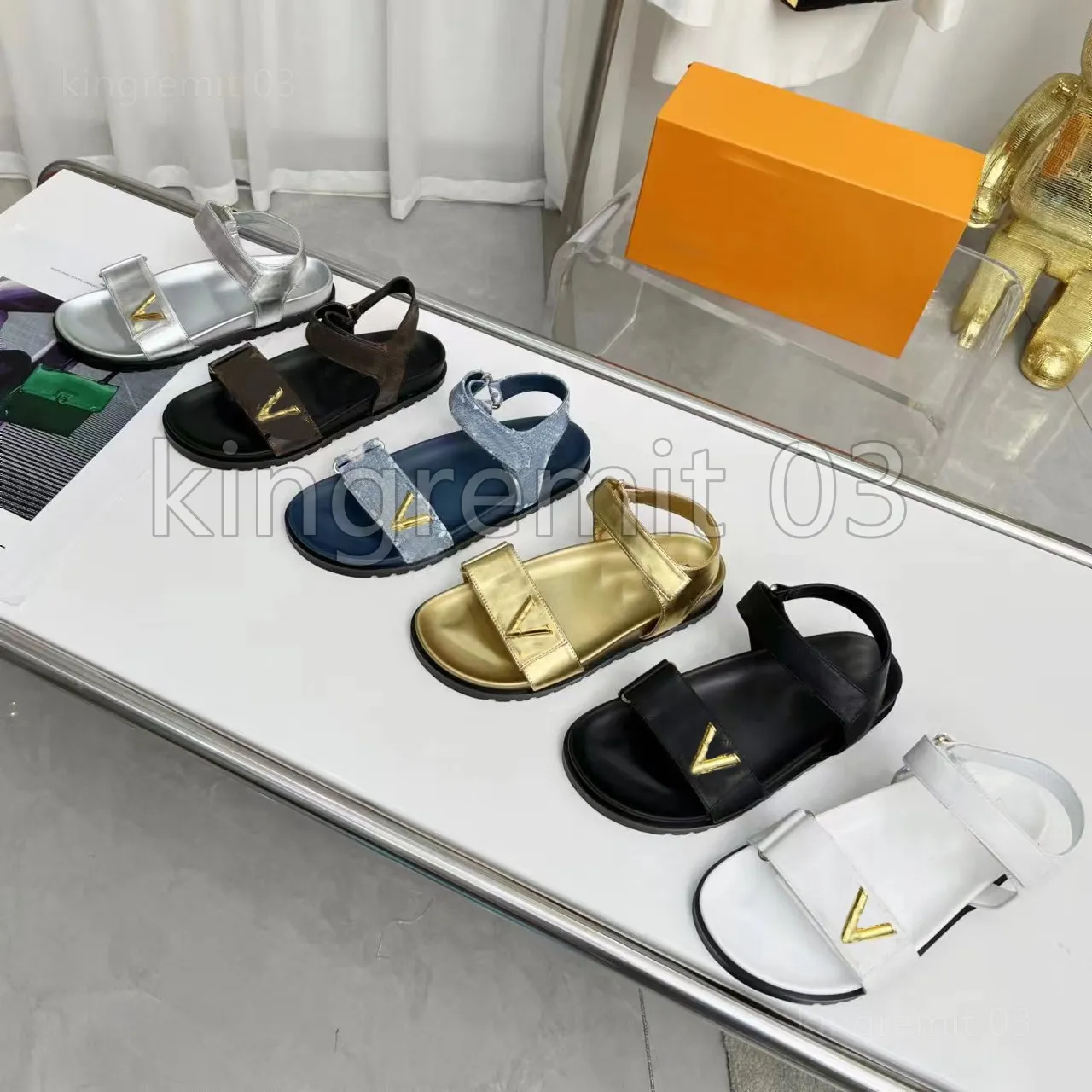 Designer Trainer Slippers SUNSET COMFORT Flat Sandals FLAT MULE ...