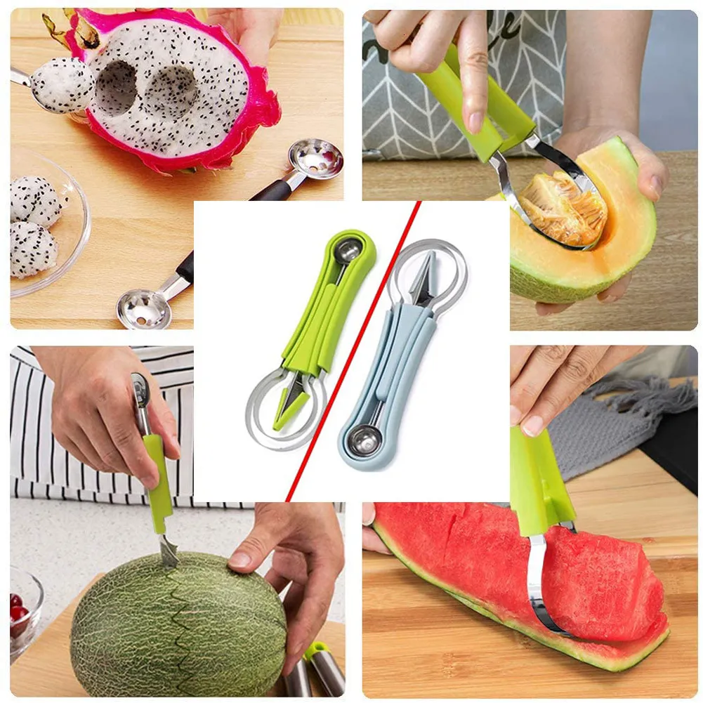 PulpPro 4 In 1 Fruit & Vegetable Tool Set: Melon Cutter, Scoop, Carving ...
