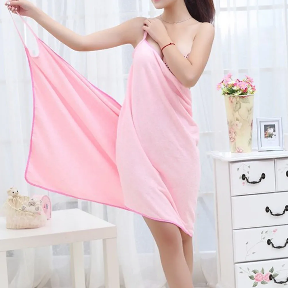 Microfiber Wearable Bath Towel Robe - Women's Fast Dry Bath Wrap, Sexy Beach Dress, Quick ...