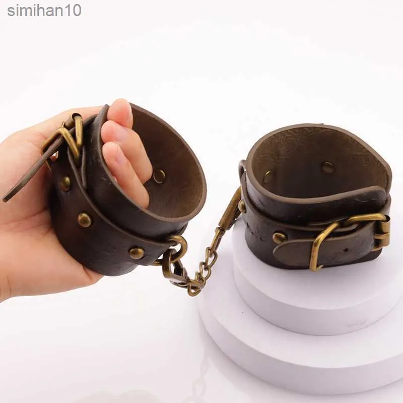 DHgate.com:Vintage Cowhide Adjustable Handcuffs for Intimate Couples ...