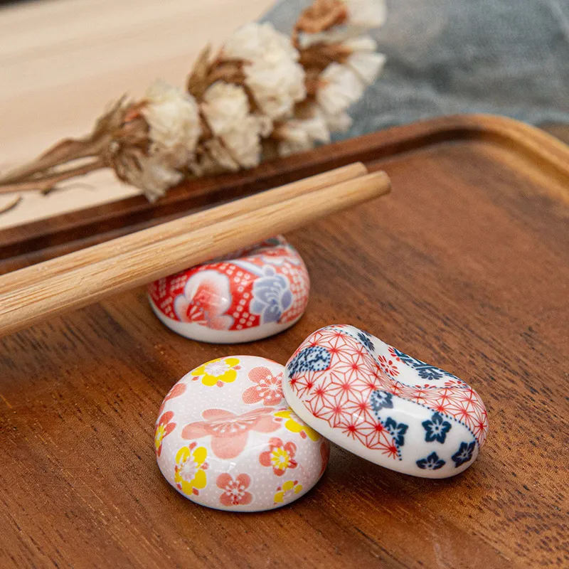 Chopsticks And Holder: Japanese Style Bean Shaped Ceramic Chopstick ...