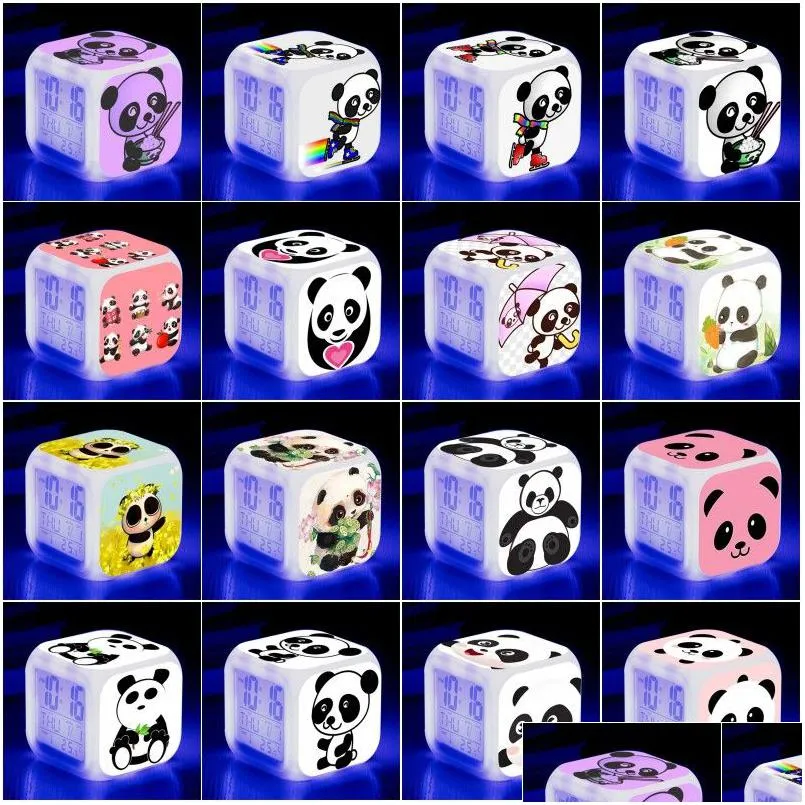 Digital Desk Clocks: Decorative Table Clocks With Panda Design, LED ...