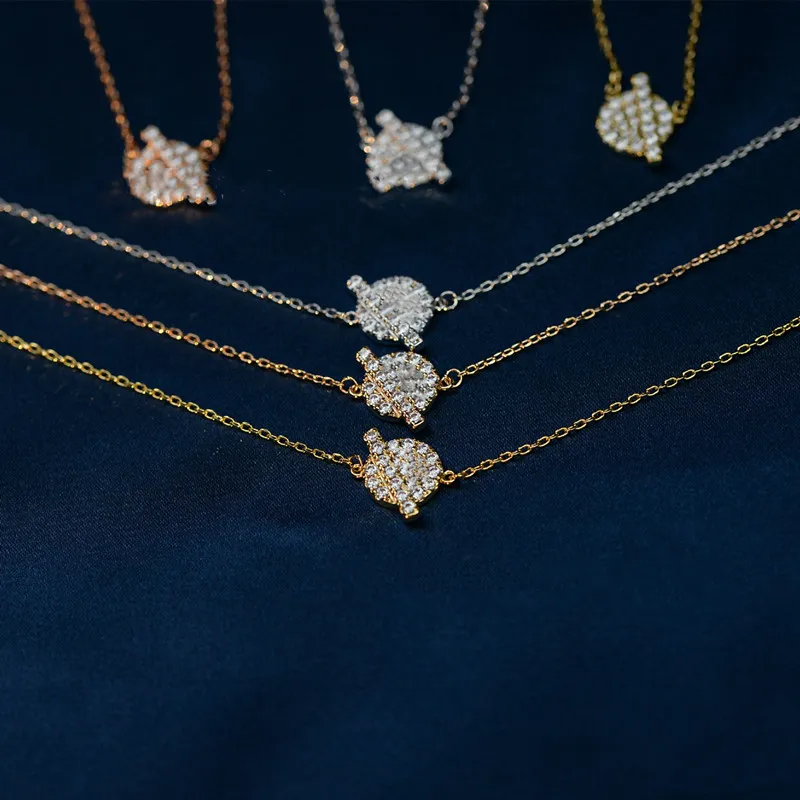 18k Gold Plated Full Diamond Circle QT Diamond Hamsa Necklace With ...