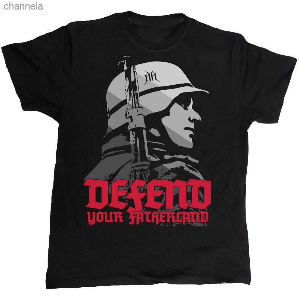 Men's T Shirts Wehrmacht Defend Your Fatherland T Shirt. Summer Cotton ...
