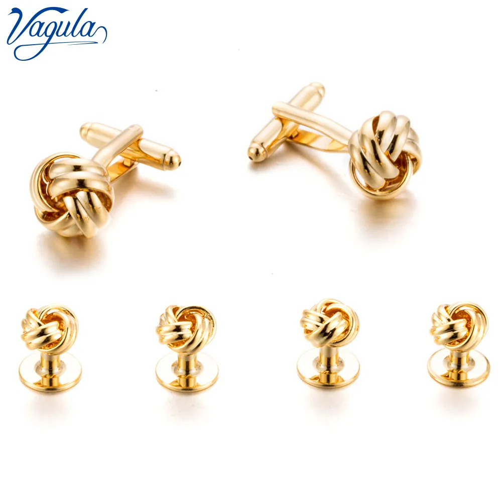 DHgate.com:VAGULA Cufflinks Studs in 6pcs Set Luxury Gemelos gold-color ...