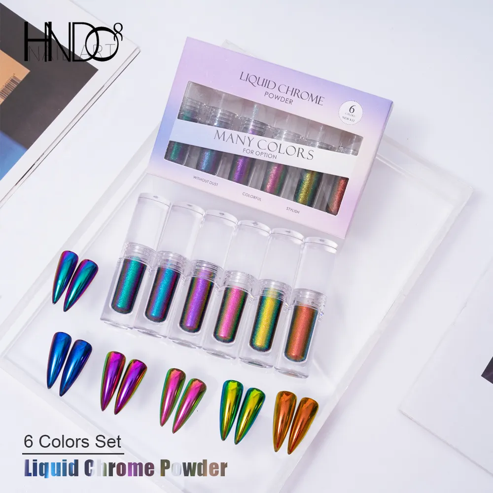 DHgate.com:6-Color Liquid Chrome Nail Glitter Powder - Aurora Chameleon ...