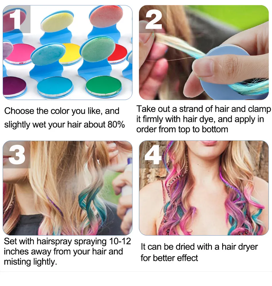 Hair Colors Chalk Powder Temporary Hair Dye... From Zhi07, $13.6 ...