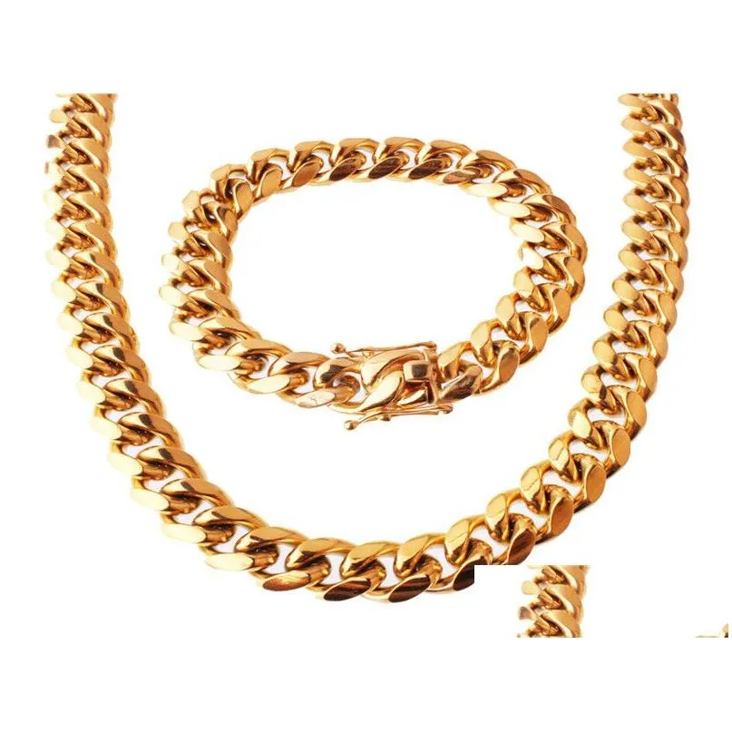 DHgate.com:Titanium Stainless Steel Cuban Link Chain for Men - 8/10/12 ...