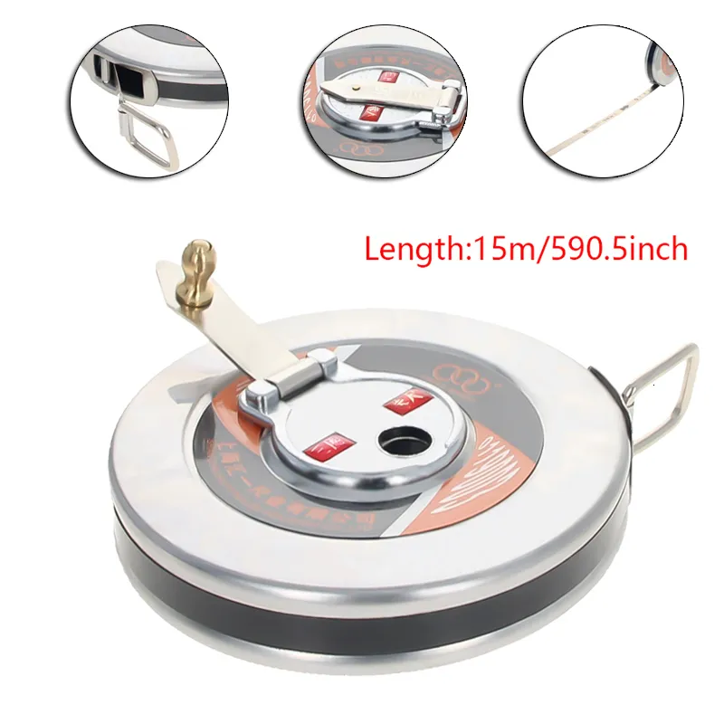 DHgate.com:15m Self-Retracting Round Wooden Tape Measure, Stainless ...