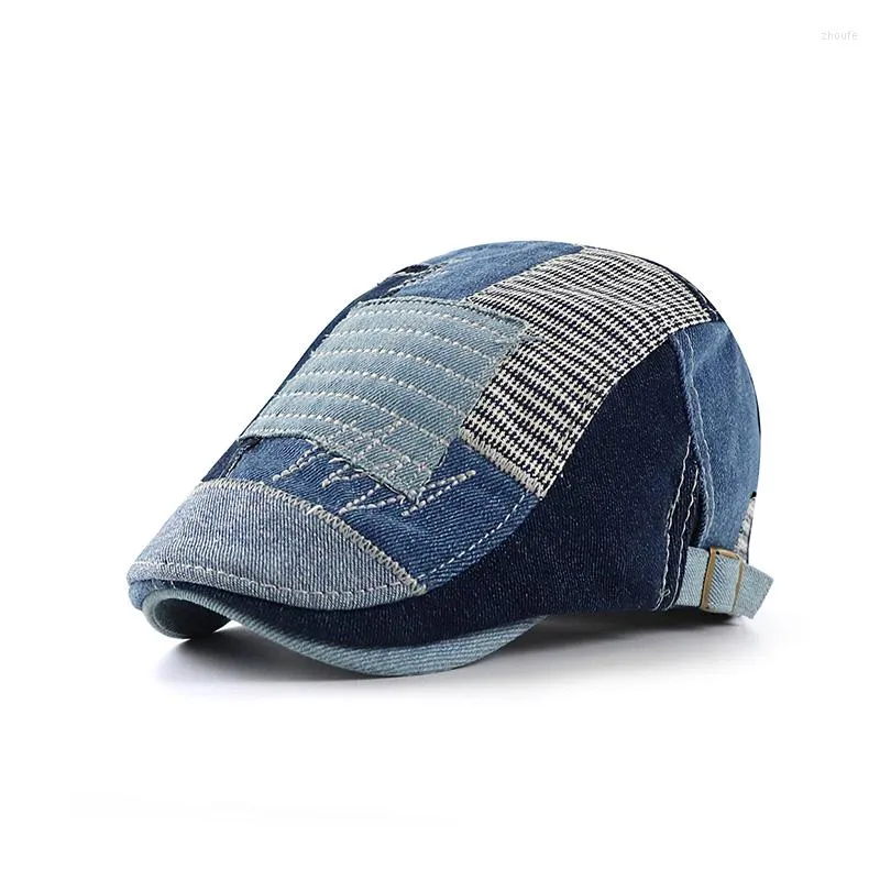JAMONT 2023 Winter Flat Hats For Men Warm Patchwork Knitted Visor Caps ...