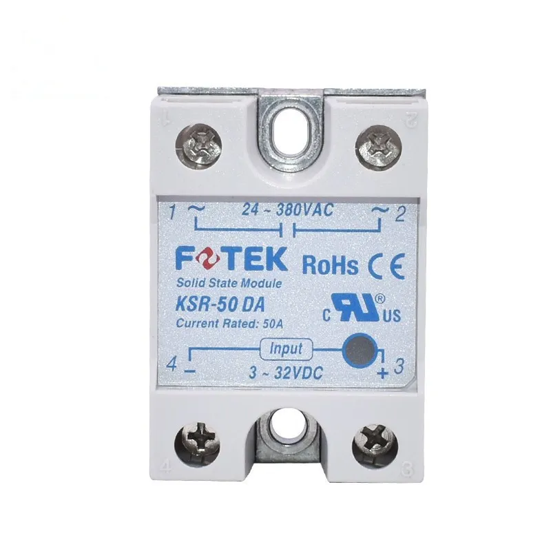 FOTEK KSR-40DA Solid State Relay - AC Control DC SSR 10A to 100A ...