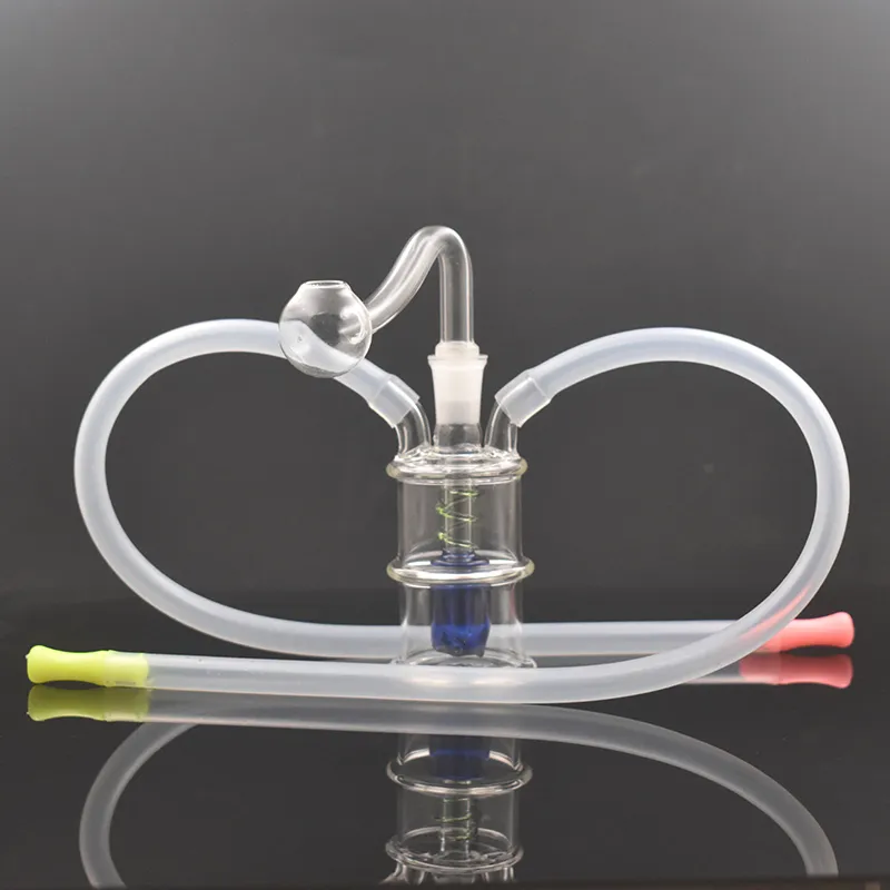 Glass Oil Burner Bong Water Pipes Small Bubbler Oil Dab Rigs Double ...