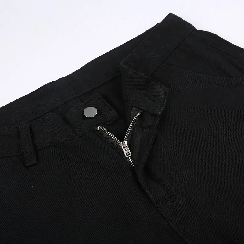 Women's Two Piece Pants: Weekeep Low Rise Black Jeans, Baggy Pocket ...