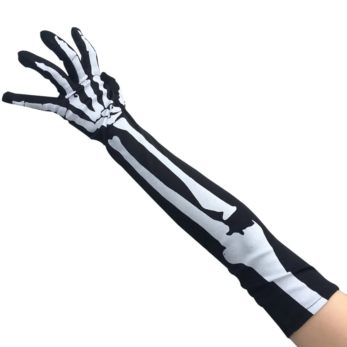 skeleton long gloves