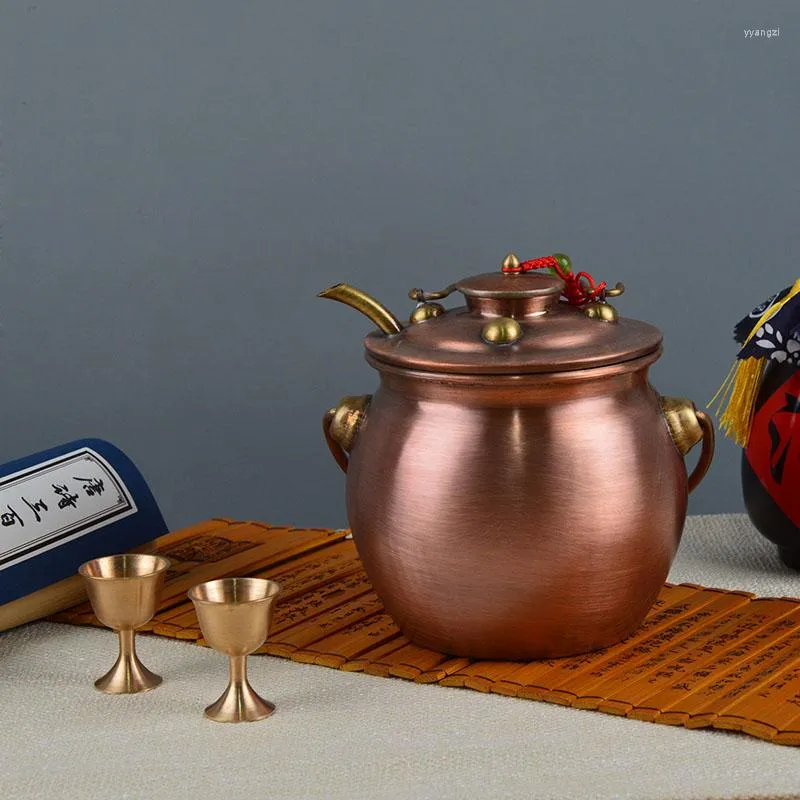 DHgate.com:Copper Hip Flask Wine Kettle - Pure Copper Household Warming ...