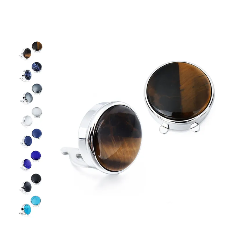 DHgate.com:Elegant Natural Stone French Shirt Cufflinks for Men, High ...