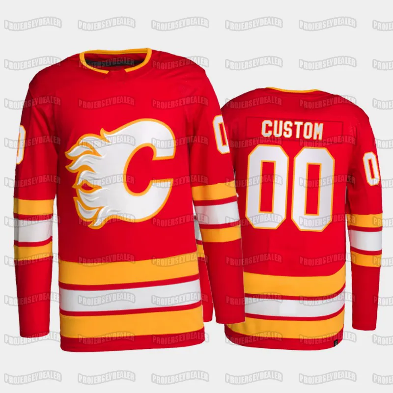 Calgary 10 Jonathan Huberdeau 2023 Heritage Classic Flames Jersey Nazem ...