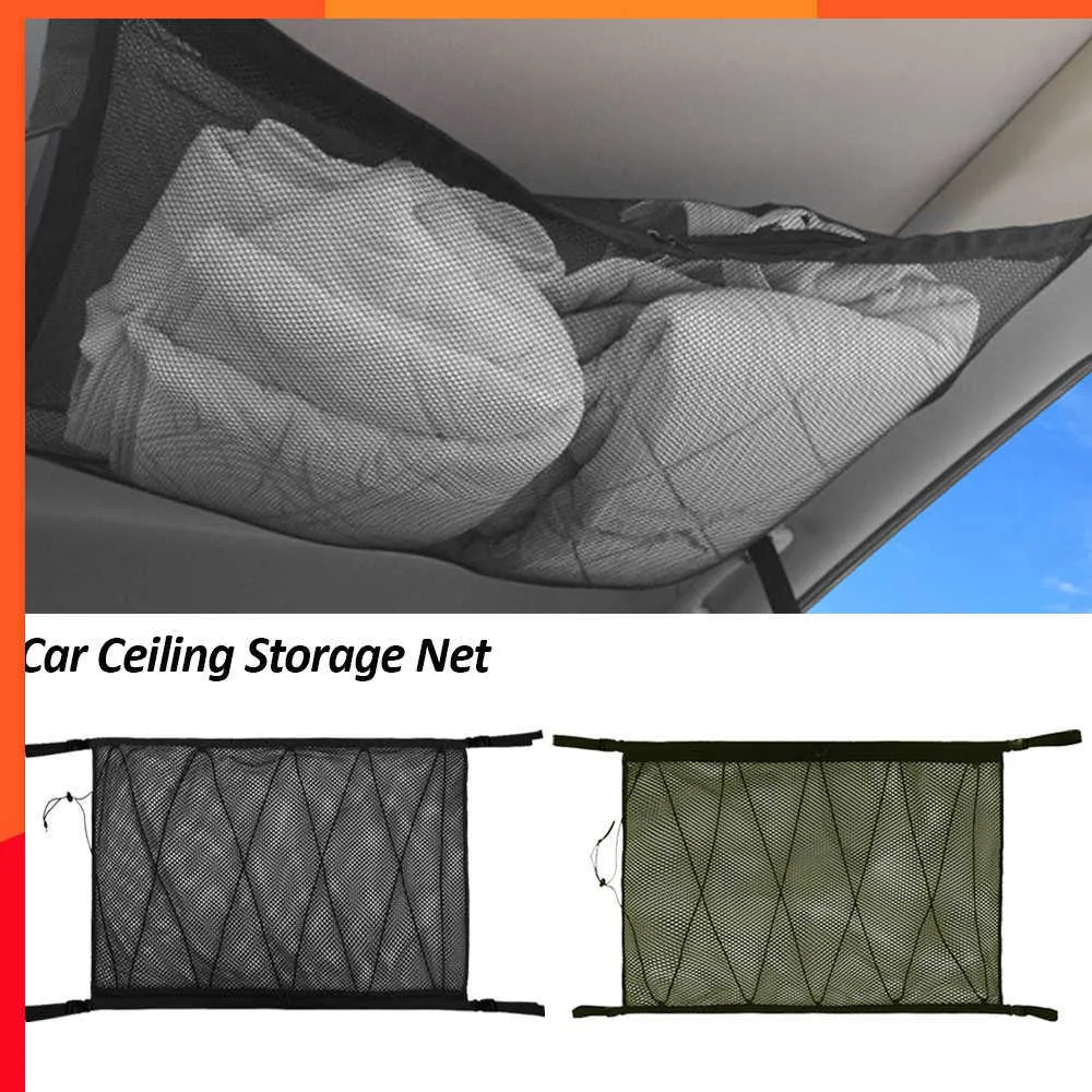 Car Ceiling Cargo Net, Trunk Car Organizer: Portable Auto Roof Storage ...