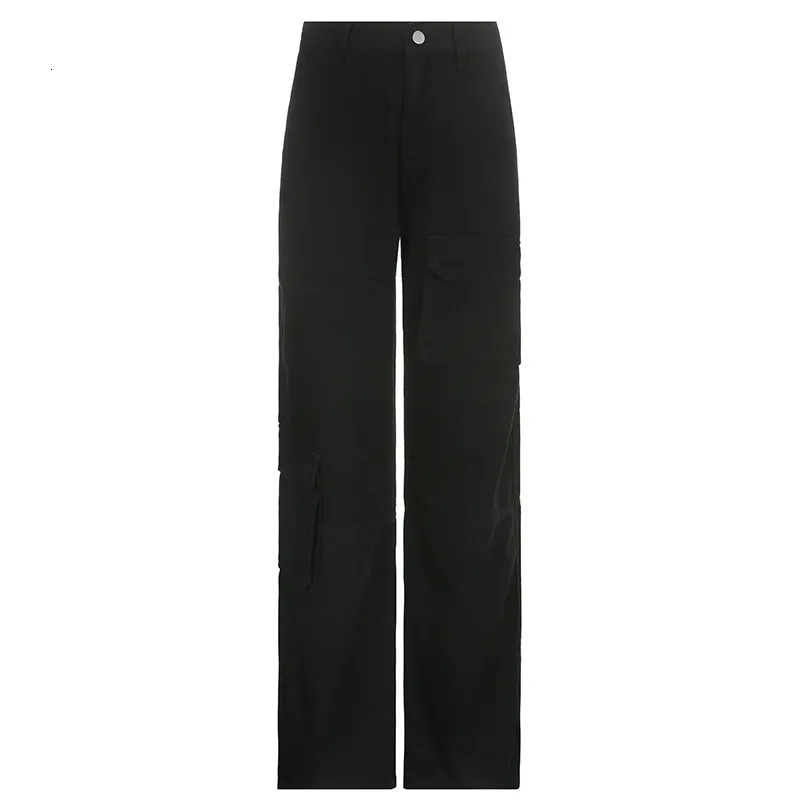 Women's Two Piece Pants: Weekeep Low Rise Black Jeans, Baggy Pocket ...