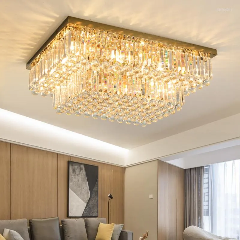 DHgate.com:Modern Crystal LED Ceiling Light - Stainless Steel Luxury ...