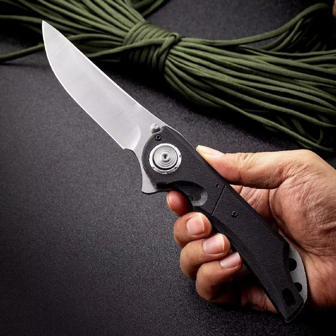DHgate.com:C5401 Large Flipper Folding Knife, D2 Satin Drop Point Blade ...