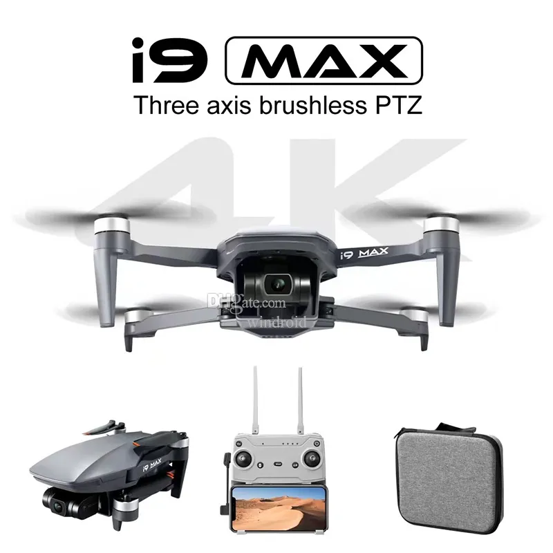 I9 MAX Drone 3 Axis Gimbal 4K HD Camera Dron GPS GLONASS Positioning 3KM 26min Fly Brushless RC ...