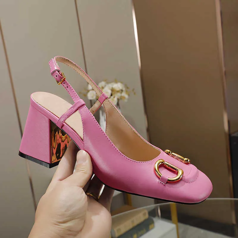Bulk Square Toed High Heels Designer Womens Sandals Genuine Leather ...