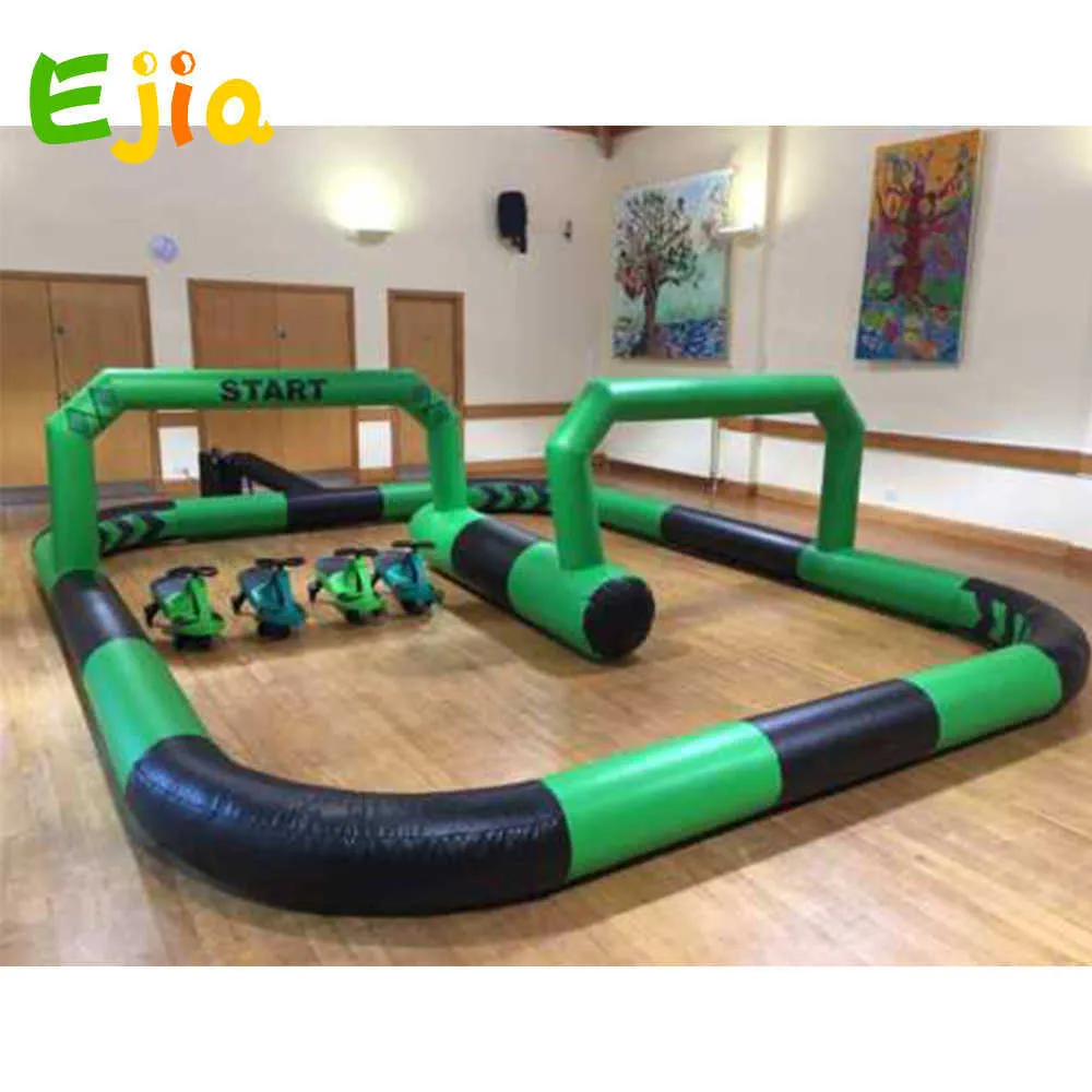 26FT Inflatable Bumper Car Track: Commercial Go Kart Race Track for ...