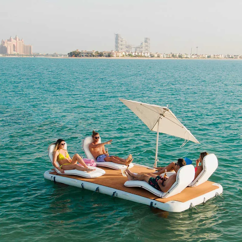 DHgate.com:Premium Drop Stitch Inflatable Floating Dock Platform with ...