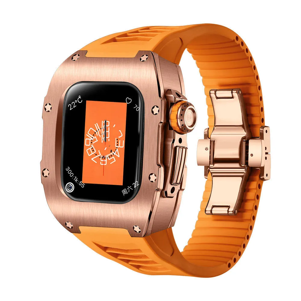 DHgate.com:Premium Titanium + Fluororubber Strap AP Style Smartwatch ...