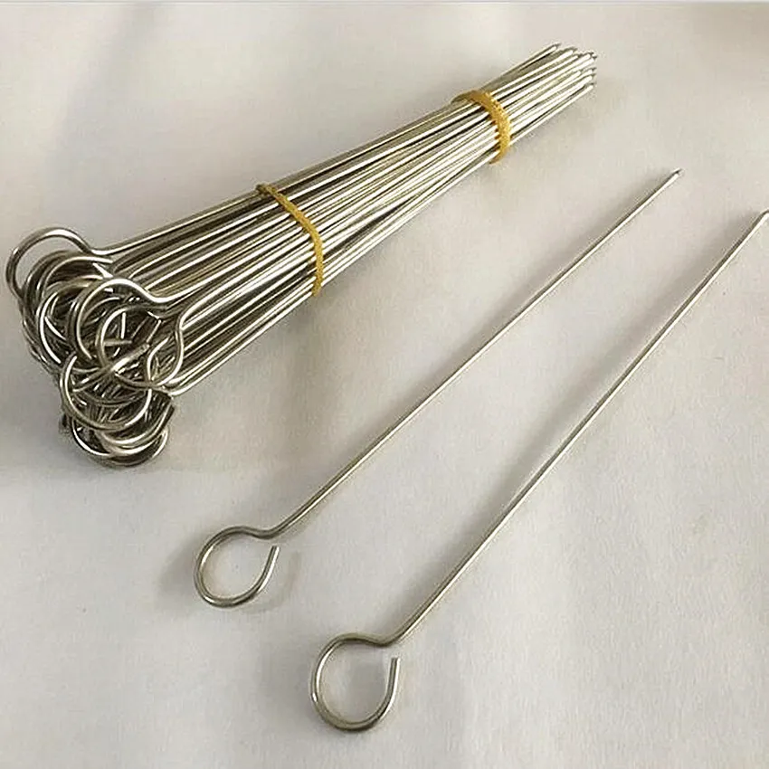 DHgate.com:15Pcs BBQ Skewers & Meat Needles - Stainless Steel Outdoor ...